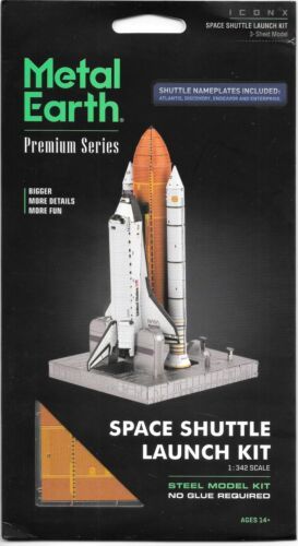 NASA Space Shuttle Launch Kit Metal Earth Steel Model Kit NEW SEALED ...