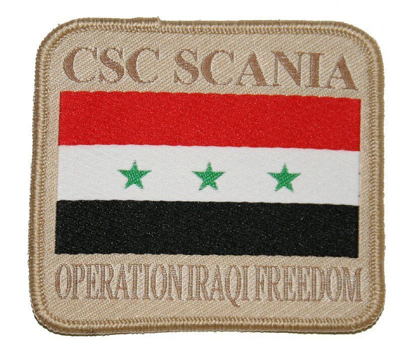 CSC SCANIA OPERATION IRAQI FREEDOM OIF MILITARY EMBROIDERED PATCH ...