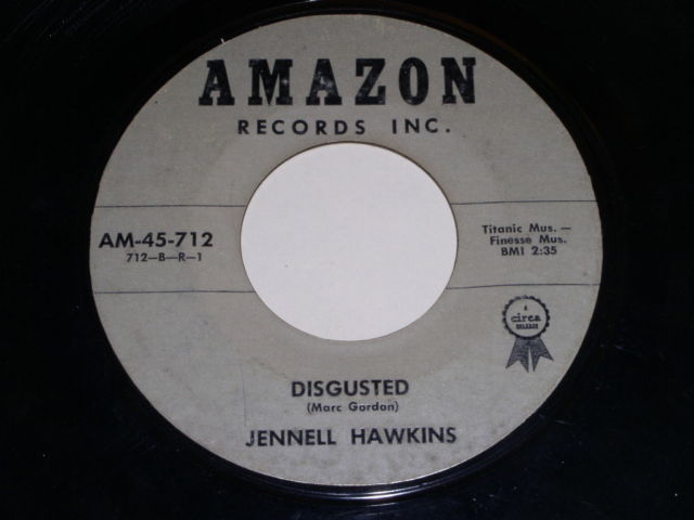 Jennell Hawkins Disgusted 45 Rpm Record Vintage Amazon Label - Vinyl ...