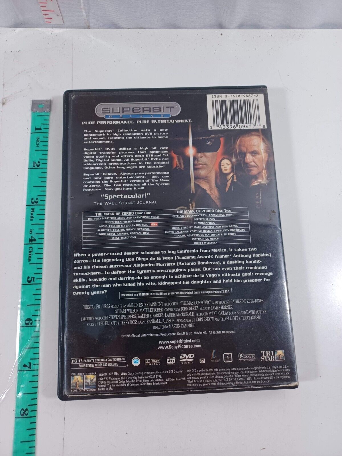 The Mask of Zorro (Superbit Deluxe Collection) - DVD rated PG-13 widescreen - DVDs & Blu-ray Discs