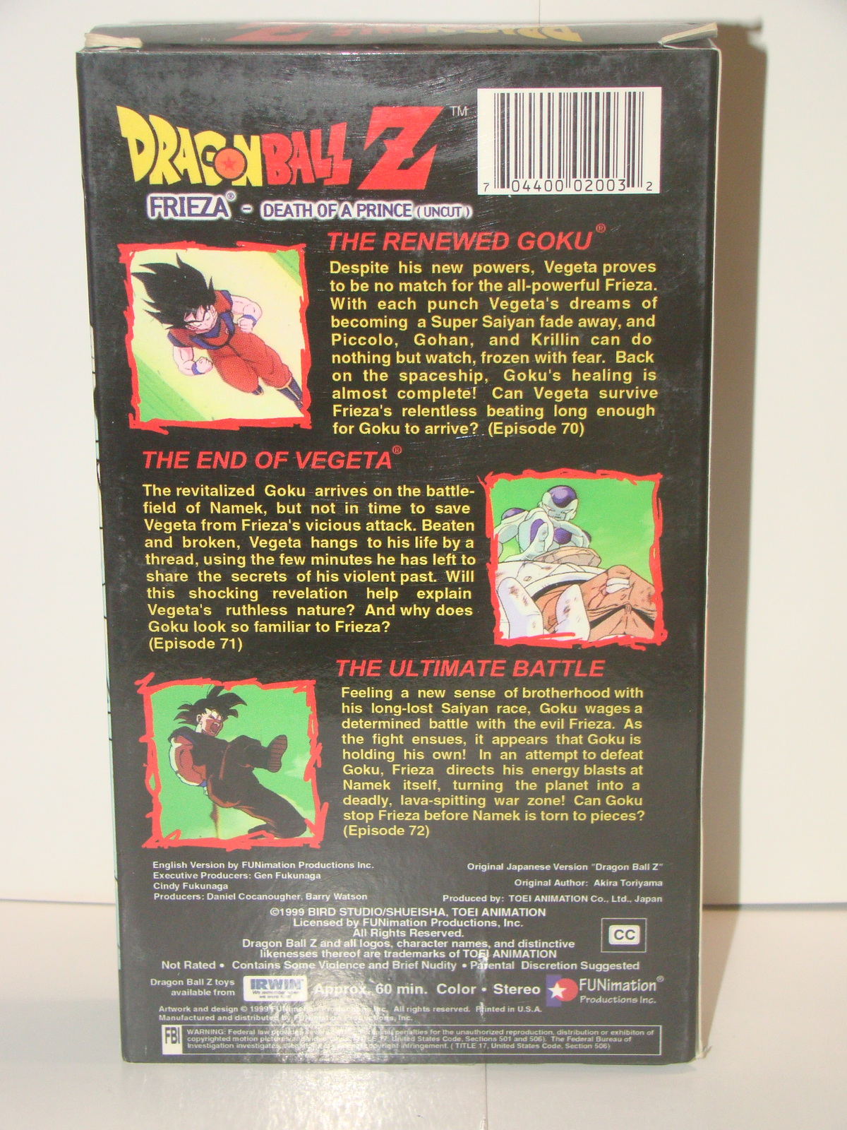 DRAGON BALL Z - BABIDI - DEATH OF A PRINCE (UNCUT) (VHS) - VHS Tapes