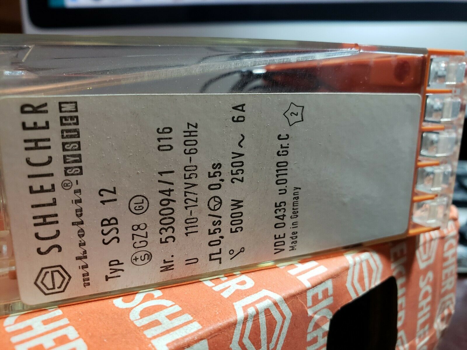 Schleicher SSB 12 Time Delay Relay WIELAND ELECTRONIC FLASHER RELAY Nib ...