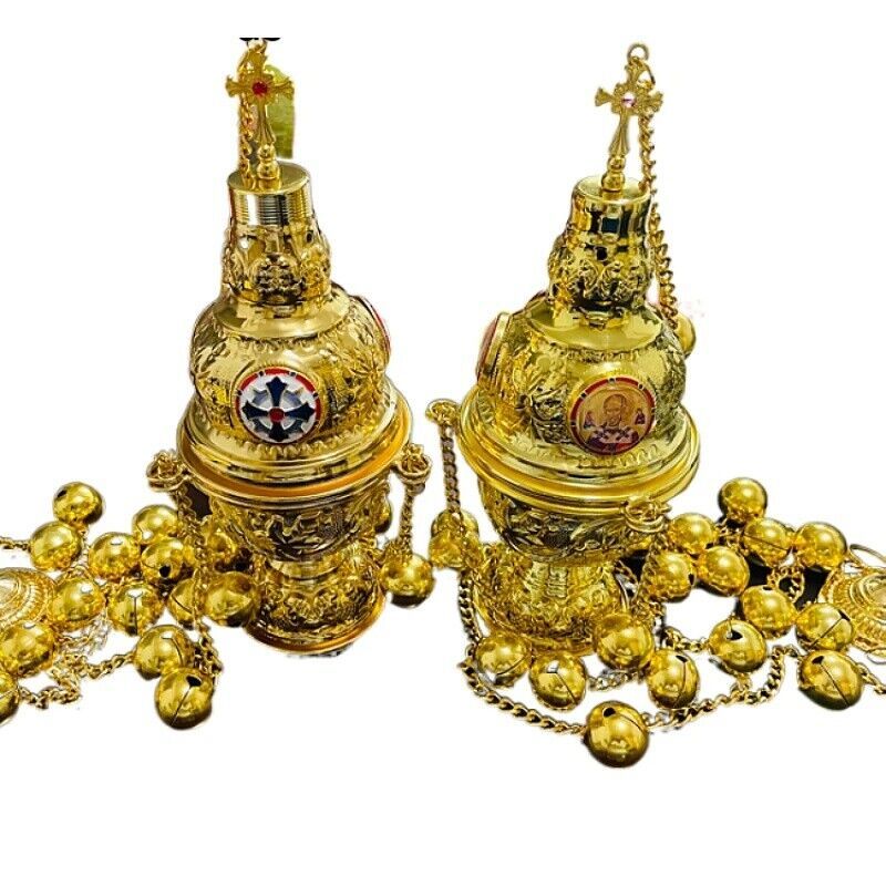 Orthodox Incense Burner Church Decoration Mass Liturgical Censer Cruz ...
