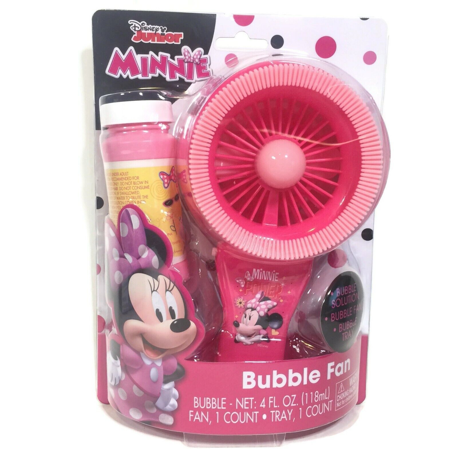 Minnie Mouse Bubble Fan Maker with Bubble Solution Dipping Tray Disney ...