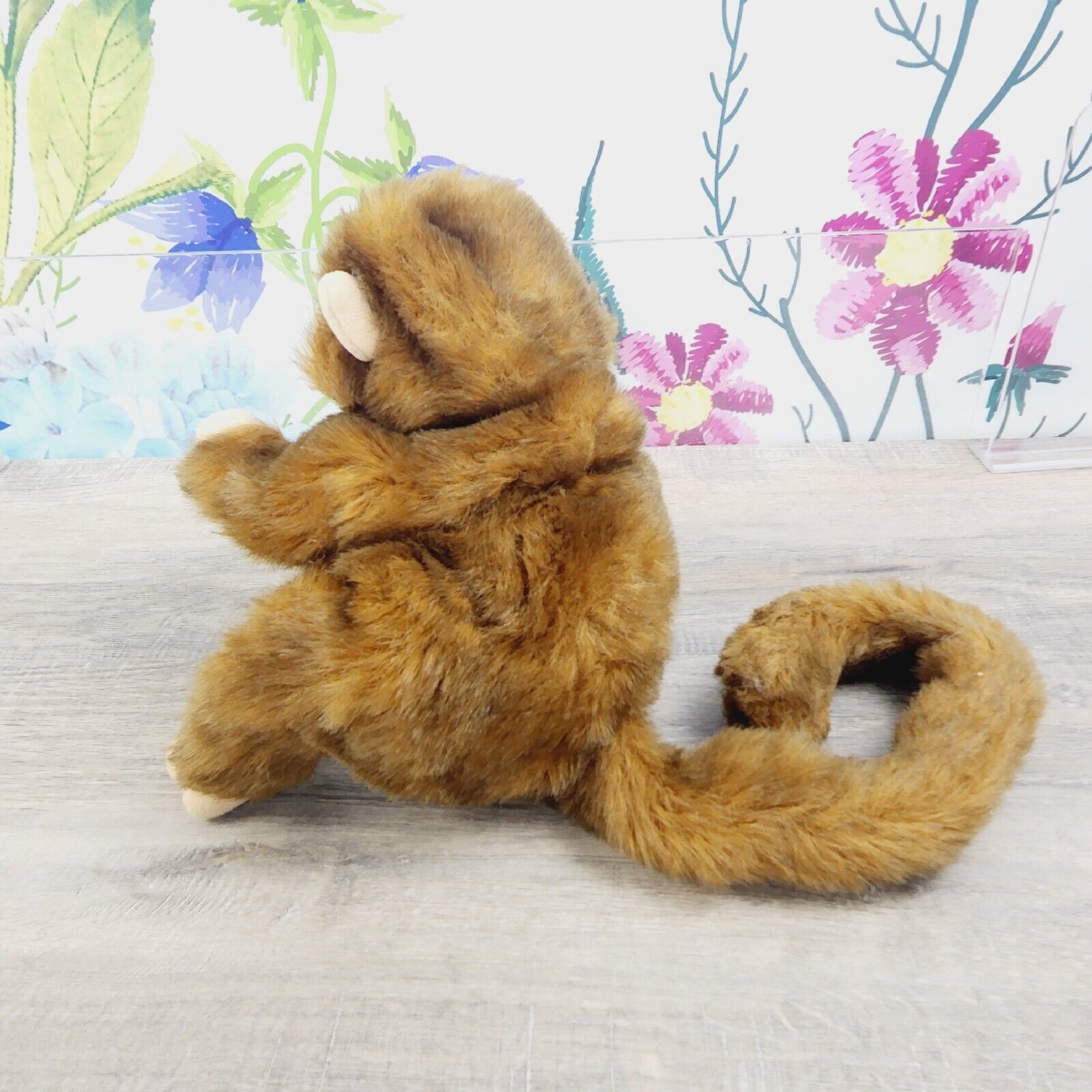 Folkmanis Folktails Monkey Hand Puppet Plush 10" Brown Long Tail ...