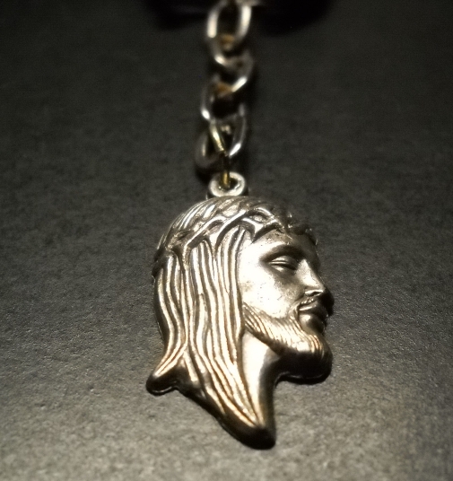 Jesus Christ Key Chain Profile in Crown of Thorns Silver Color Metal ...
