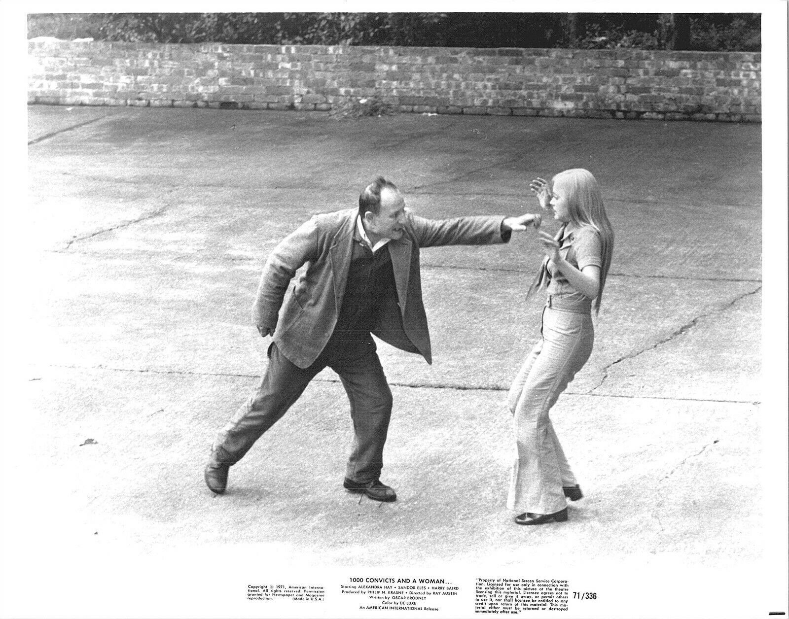 1000 Convicts And A Woman 1971 original 8x10 photo man approaches ...