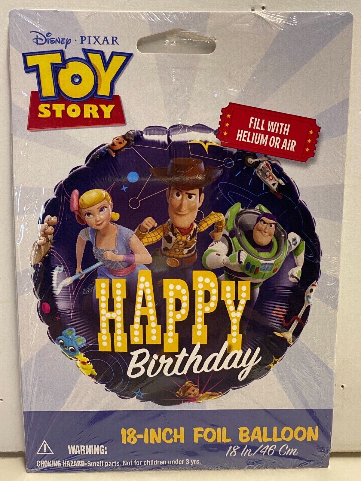 Disney Pixar TOY STORY Happy Birthday 18" Foil Balloon - Fill with Air ...
