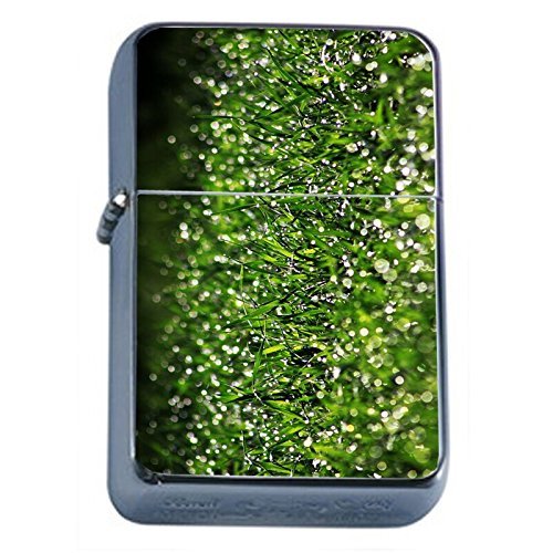 Grass Dew Flip Top Dual Torch Em1 Smoking Cigarette Silver Refillable ...
