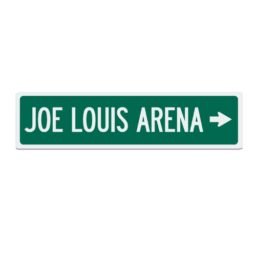 Retro Joe Louis Arena Road Sign - Plaques & Signs