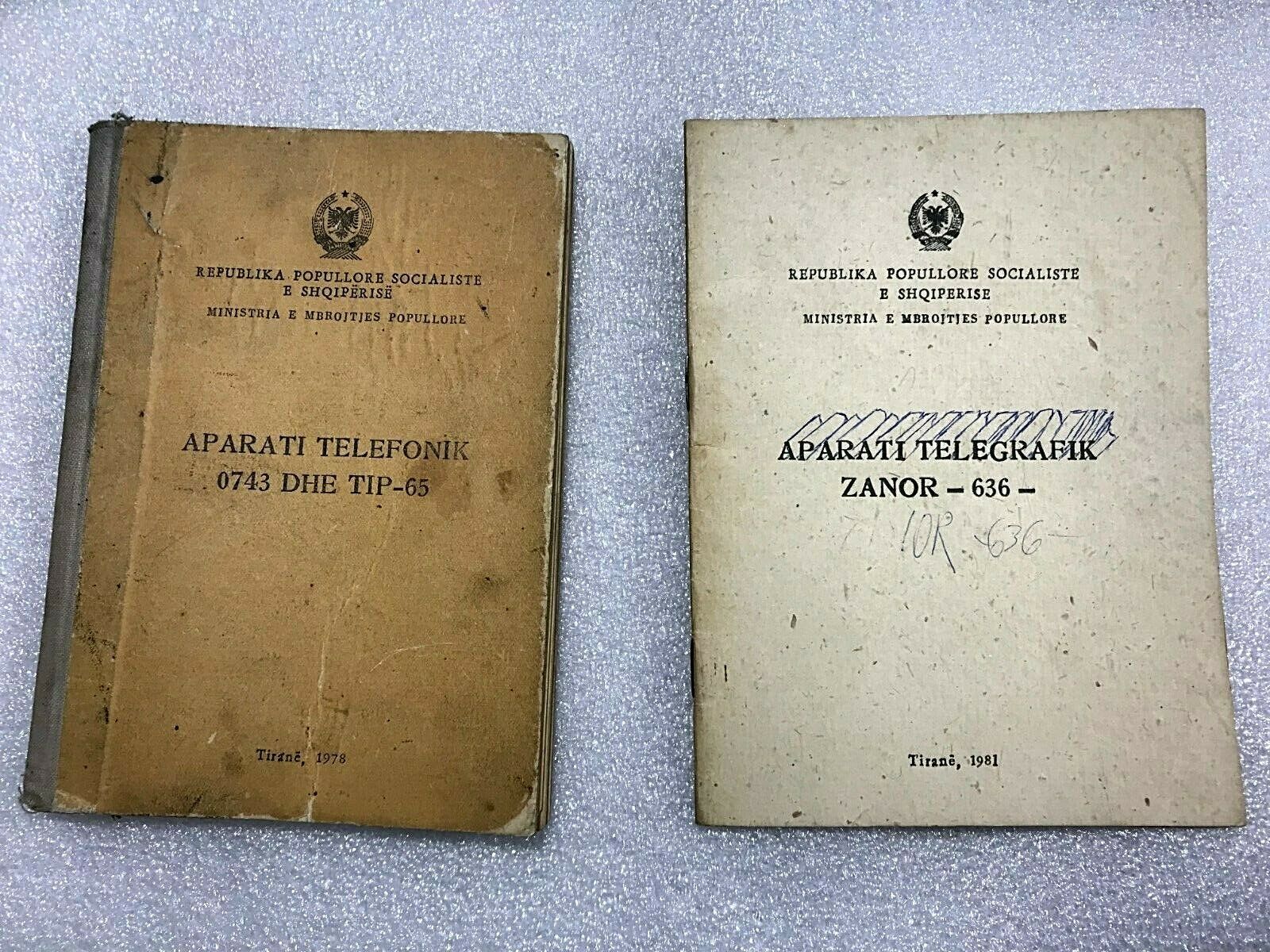 old 2 albanian books-Enver Hoxha-MILITARY EDITIONS-communism time ...