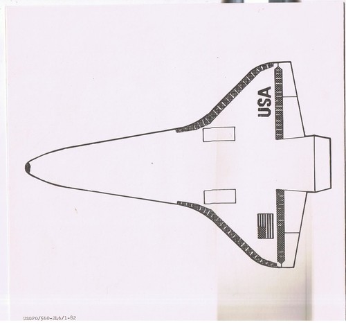 1982 NASA U.S. Space Shuttle Glider Kit 1:200 Scale Paper Model ...
