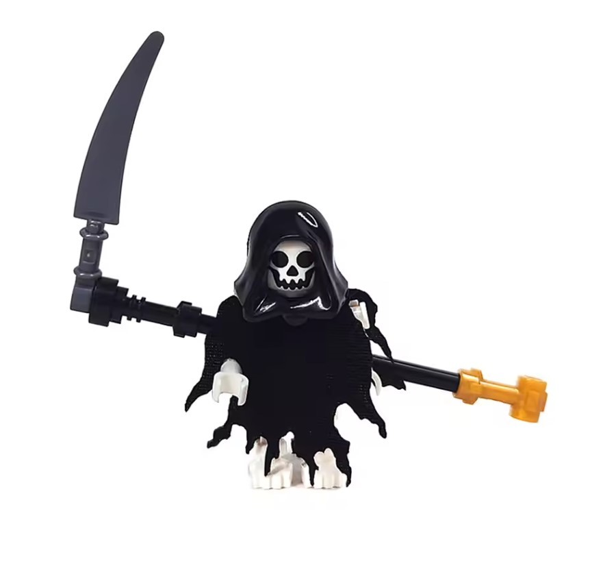 Minifigure Grim Reaper Skeleton Death Horror Movie Halloween Ghost V2 ...