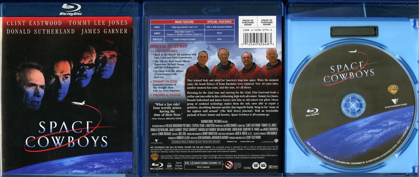 SPACE COWBOYS BLU-RAY CLINT EASTWOOD TOMMY LEE JONES JAMES GARNER ...