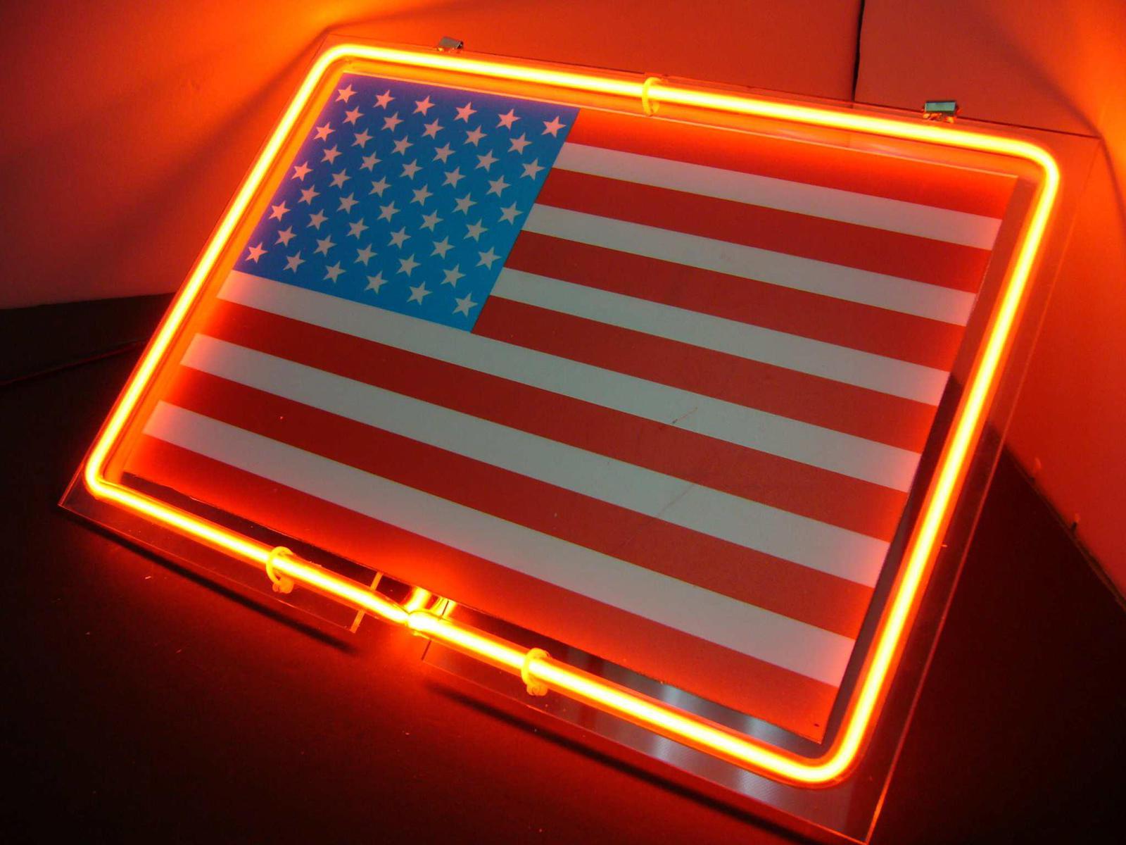 USA American Flag Acrylic Beer Bar Neon Light Sign 12'' x 10'' - Other ...