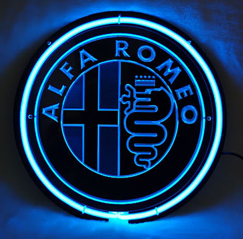 Alfa Romeo 3D Acrylic Beer Bar Neon Light Sign 11'' Diameter - Other ...