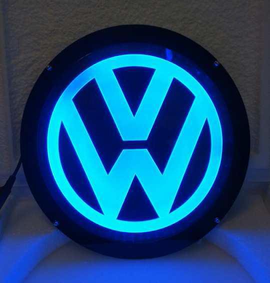 Volkswagen VW Logo LED Sign 10'' Diameter - Other Collectible Lighting