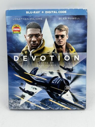 Devotion Blu-ray + Digital Code 2022 Slip Cover Glen Powell Jonathan Majors - DVDs & Blu-ray Discs