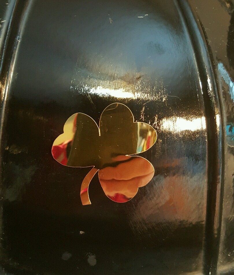 GOLD Notre Dame Fighting Irish shamrock 1.75 inch decal fire helmet ...