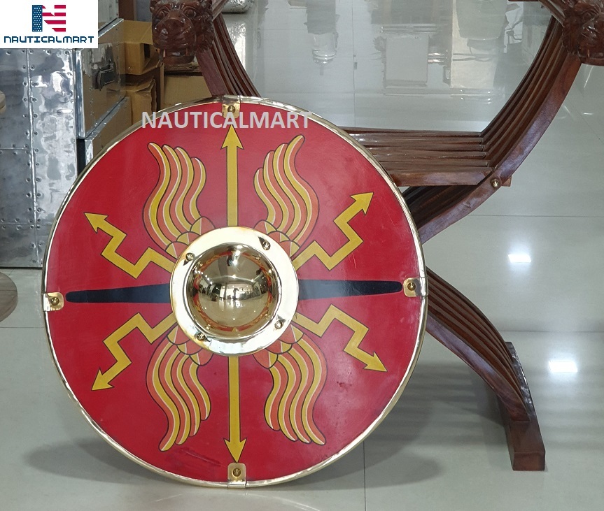 NauticalMart Wooden Round Viking Shield Legacy Battle Shield - Armor ...