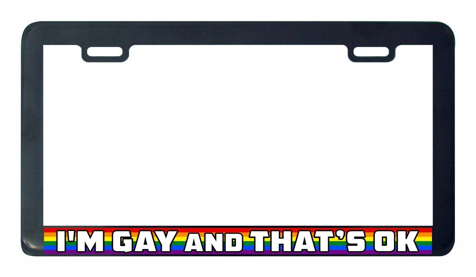 I'm Gay and That's ok Gay Lesbian pride rainbow LGBTQ license plate ...
