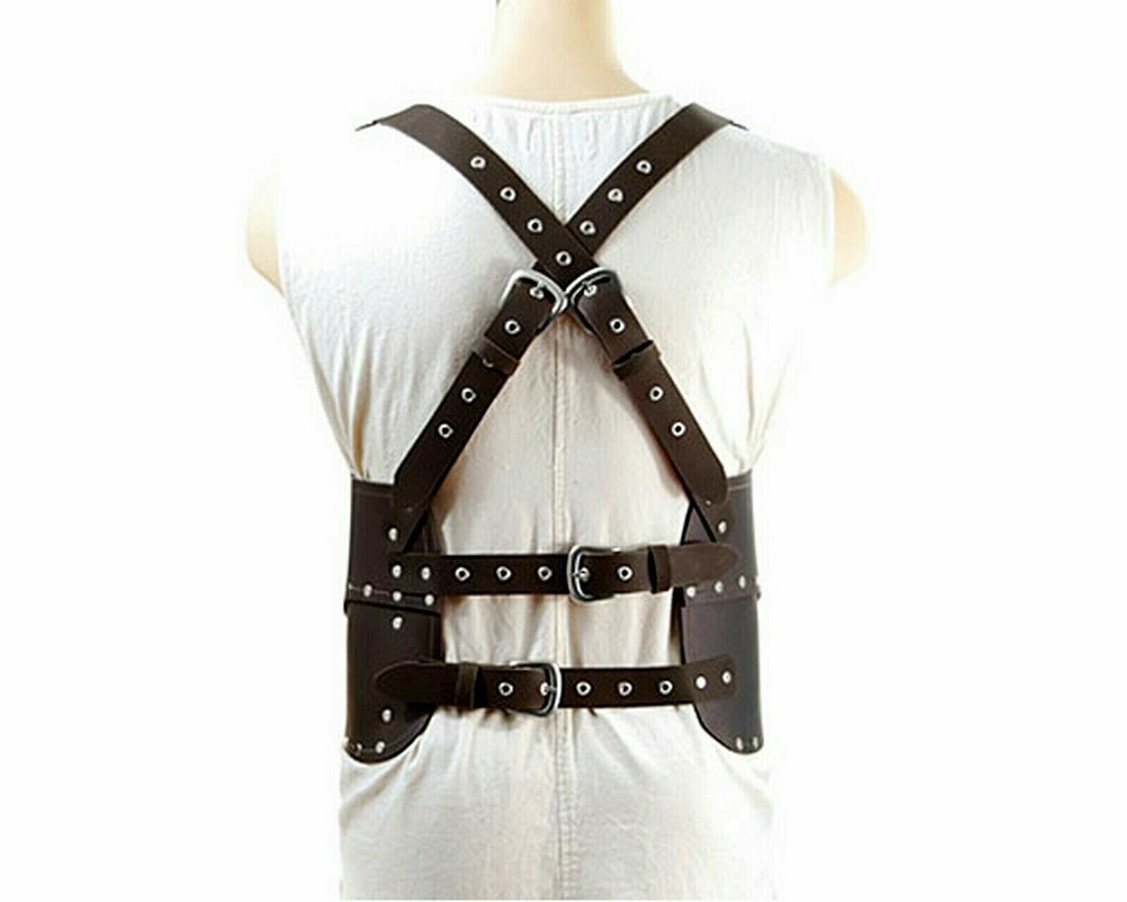 Medieval Replica Knight Leather Armor Cuirass Cosplay Larp Brown ...