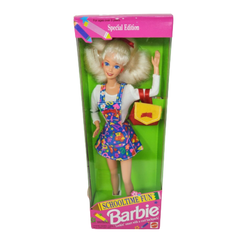 VINTAGE 1994 MATTEL BLONDE SCHOOLTIME FUN BARBIE DOLL # 13741 IN ...