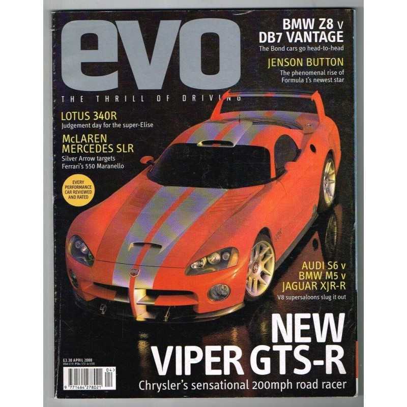 Evo Magazine No.018 April 2000 mbox3249/e New Viper GTS-R - Magazines
