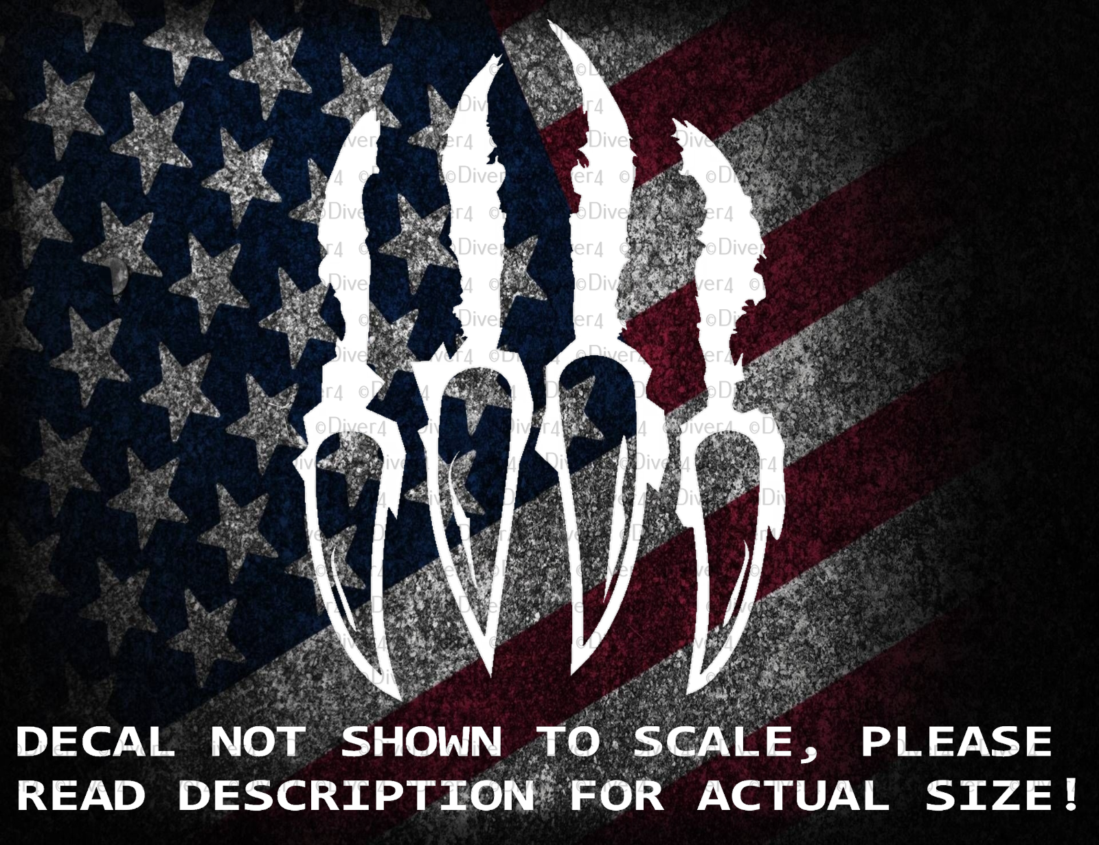 Claw Marks with Talons Cut Vinyl Decal Sticker US Made US Seller ...