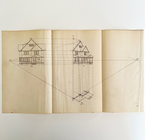 Perspective Elevation Design #2 Architectural Drawing 1900 Victorian ...