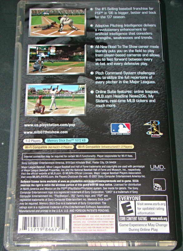 Sony Psp Umd Video Game Mlb 07 The Show and similar items