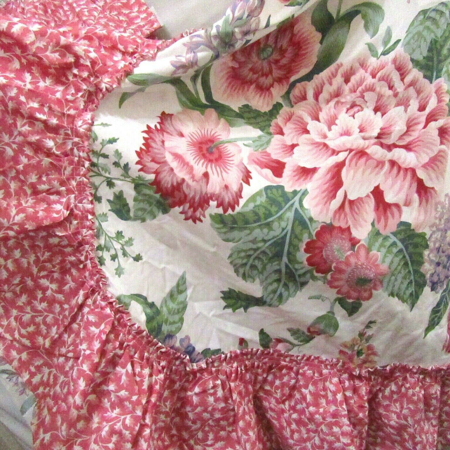 Lady Pepperell Ophelia Floral Pink Ruffled 4-PC Drapery Panels and ...