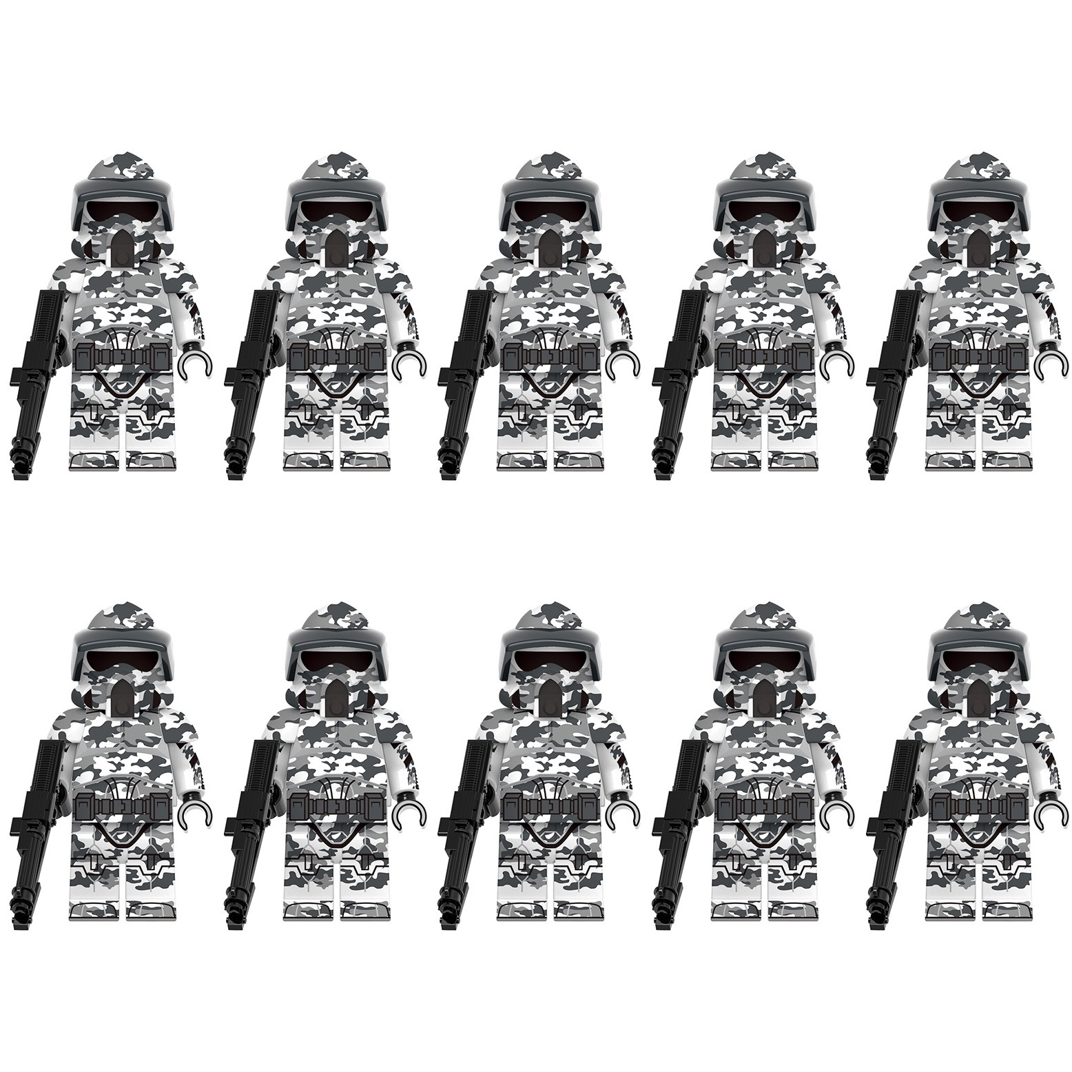 10pcs Star Wars Jungle Camo ARF Troopers Minifigures Set - Building Toy ...