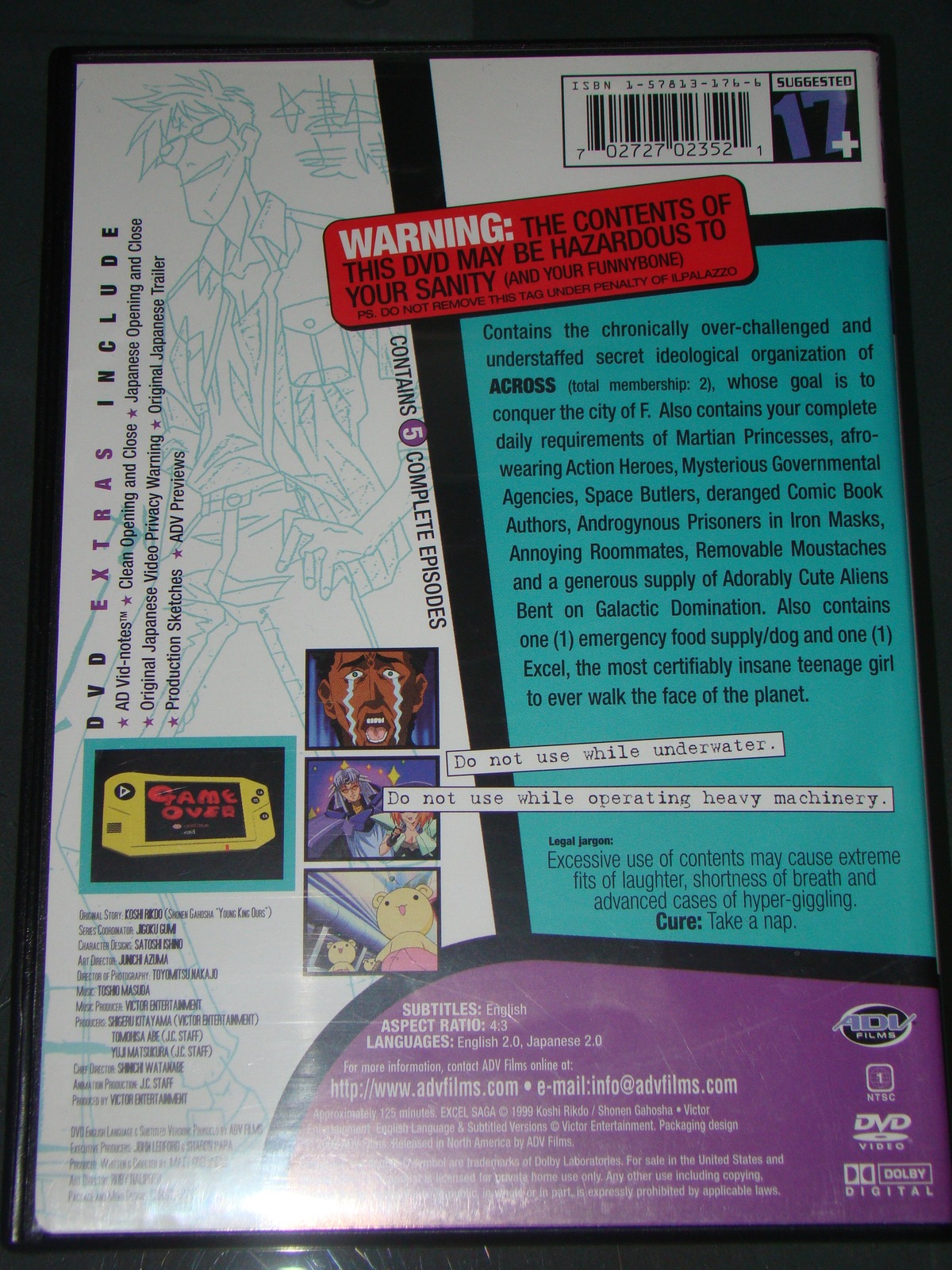 Anime (DVD) - EXCEL SAGA Volume 1: the weirdness has begun - DVDs & Blu ...