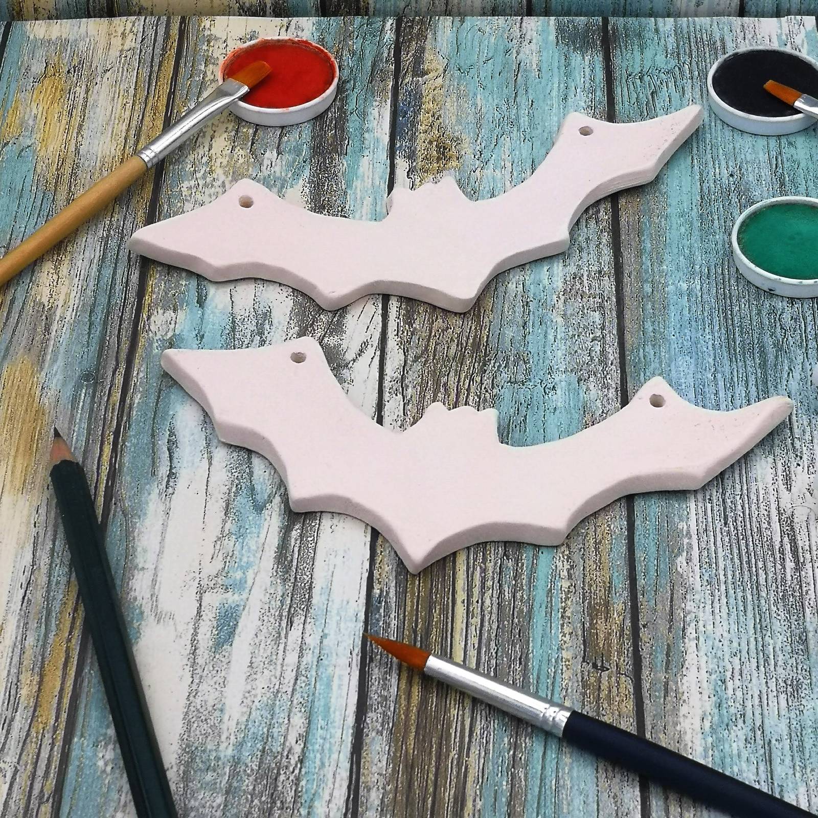 2Pc Blank Bat Wall Hanging Ceramic Bisque and 31 similar items