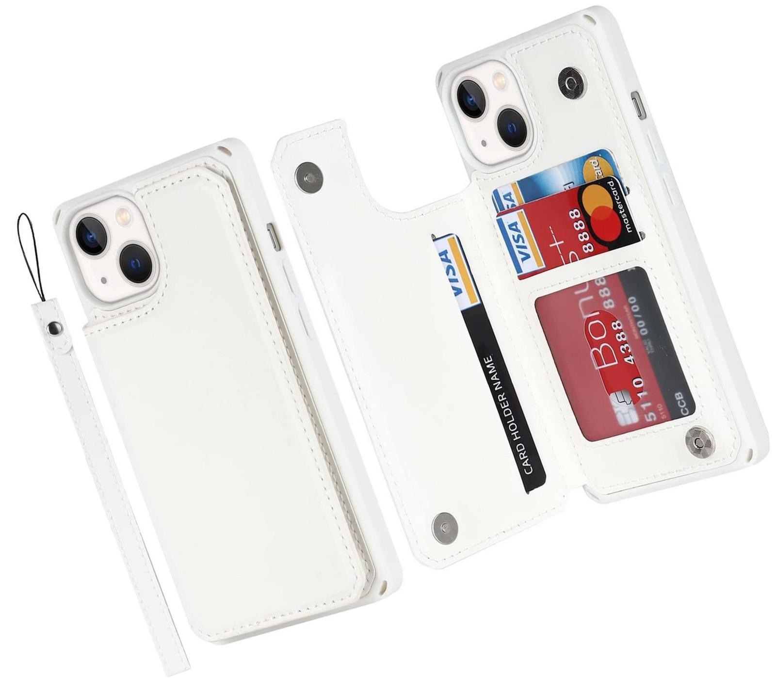 for iPhone 13 Case Wallet Card Holder Case [3 Card PU - Cases, Covers ...