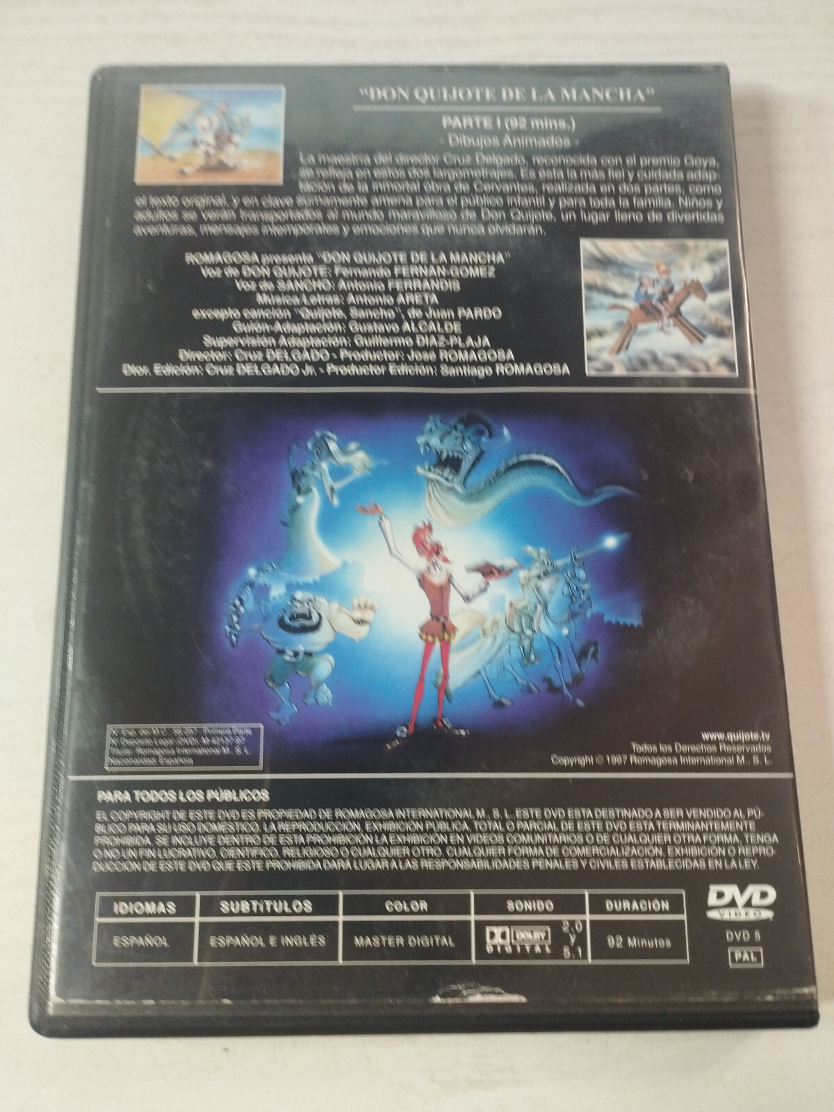 Don Quixote Part I Animation TV Series - DVD Spanish English - DVDs ...