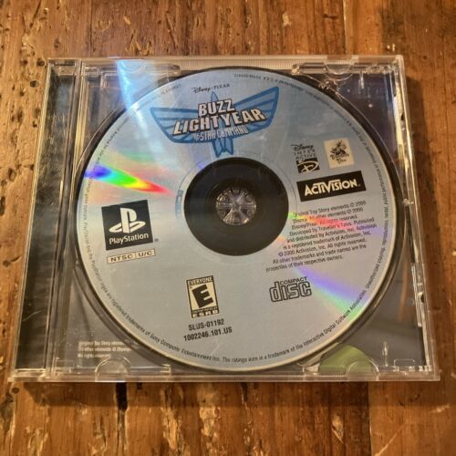 Buzz Lightyear of Star Command Playstation PS1 Play Tested Disc / Back ...