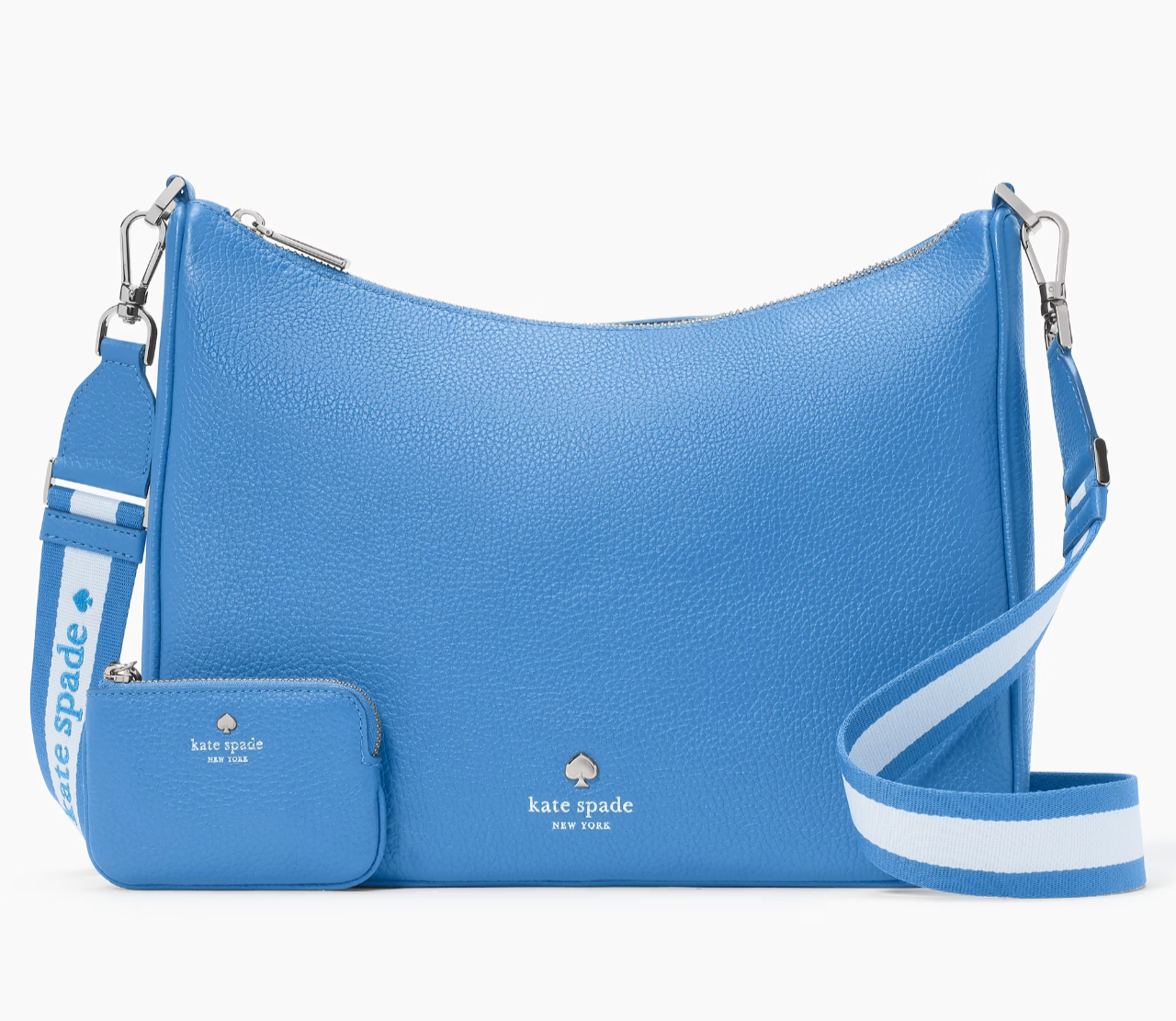 New Kate Spade Emma Large Crossbody Pebbled Leather Tide Pool - Women's ...