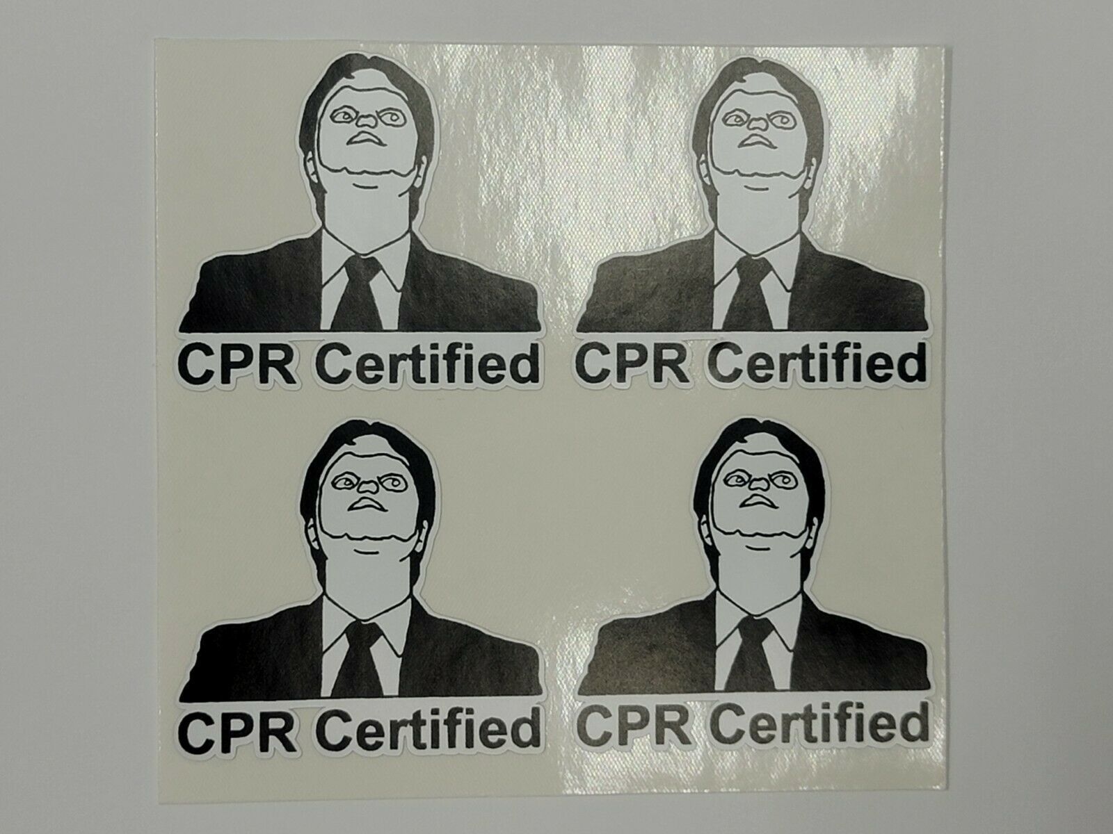 The Office Dwight CPR certified Vinyl Sticker Logo Vinyl Decal 2" each ...