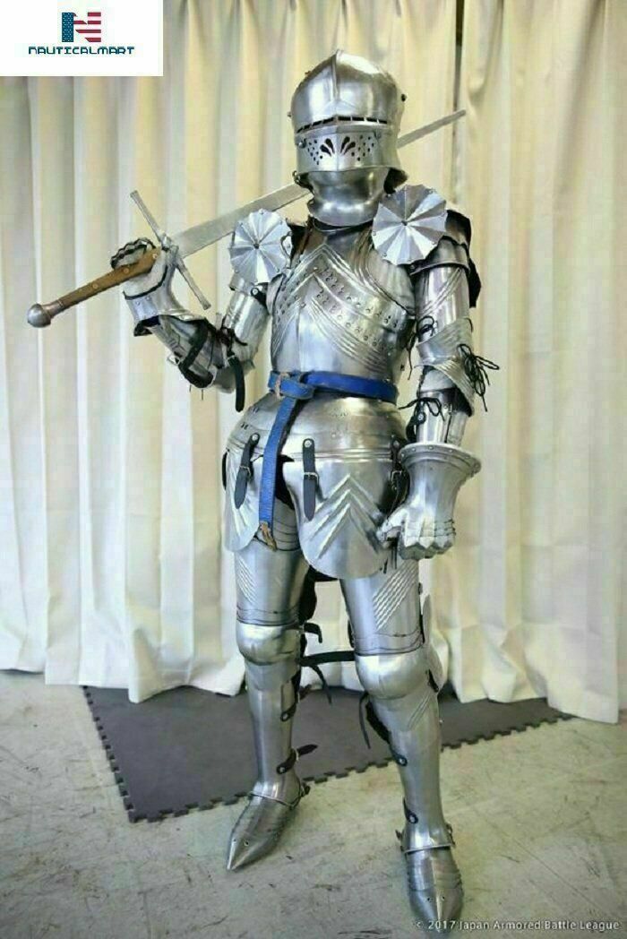 Plate Armour Medieval Knight Wearable Full Suit of Armor LARP Costume ...