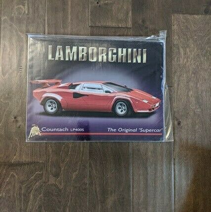 16" Lamborghini Countach LP400S 3d cutout retro USA STEEL plate display ...