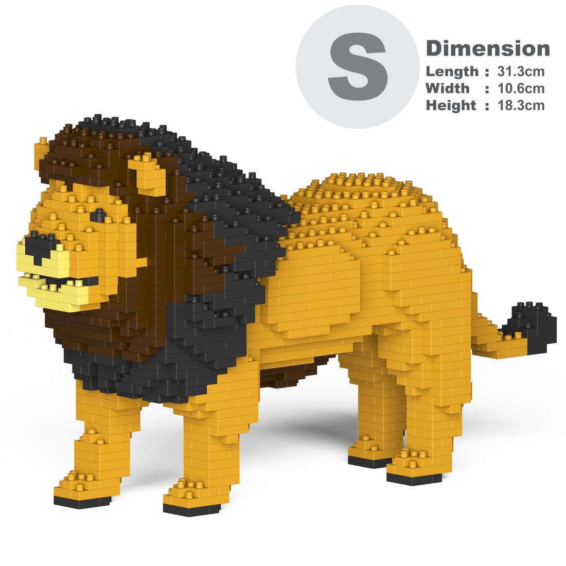 Lion Sculptures (JEKCA Lego Brick) DIY Kit - Building Toy Complete Sets ...