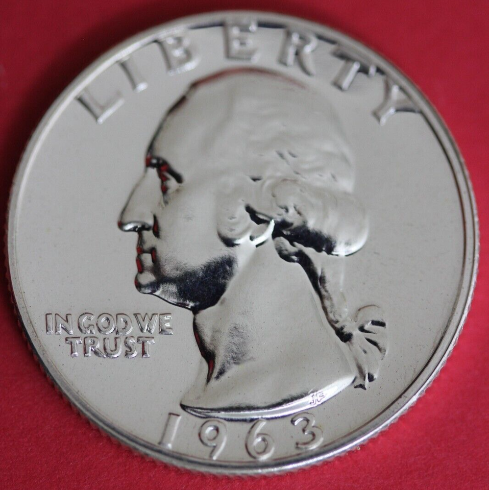 1963 Proof George Washington Quarter Exact Coin Shown 129 - Washington ...