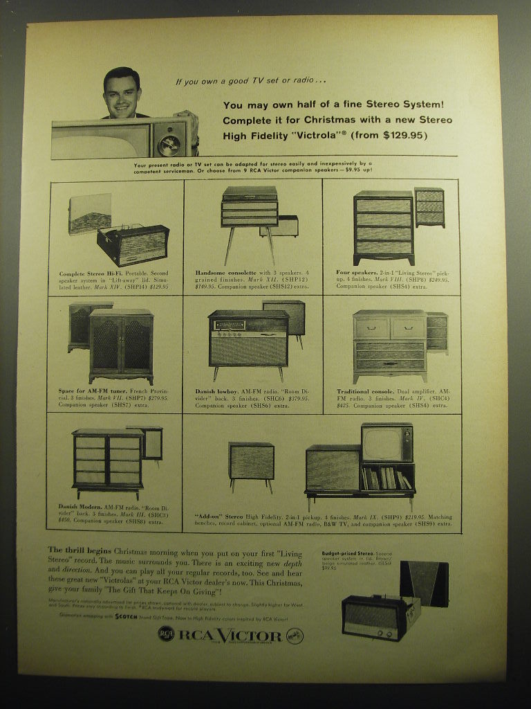 1958 RCA Victor Stereo Systems Ad - You may own half of a fine Stereo ...