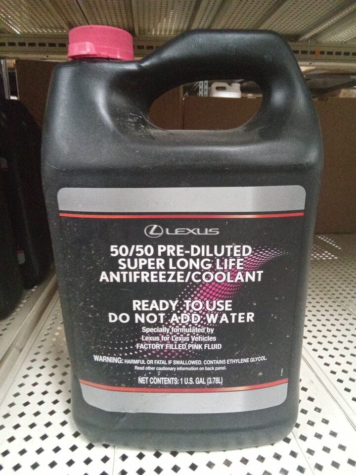 Toyota/Lexus OEM 50/50 Pre Diluted Long Life Antifreeze/Coolant 1 Gal ...
