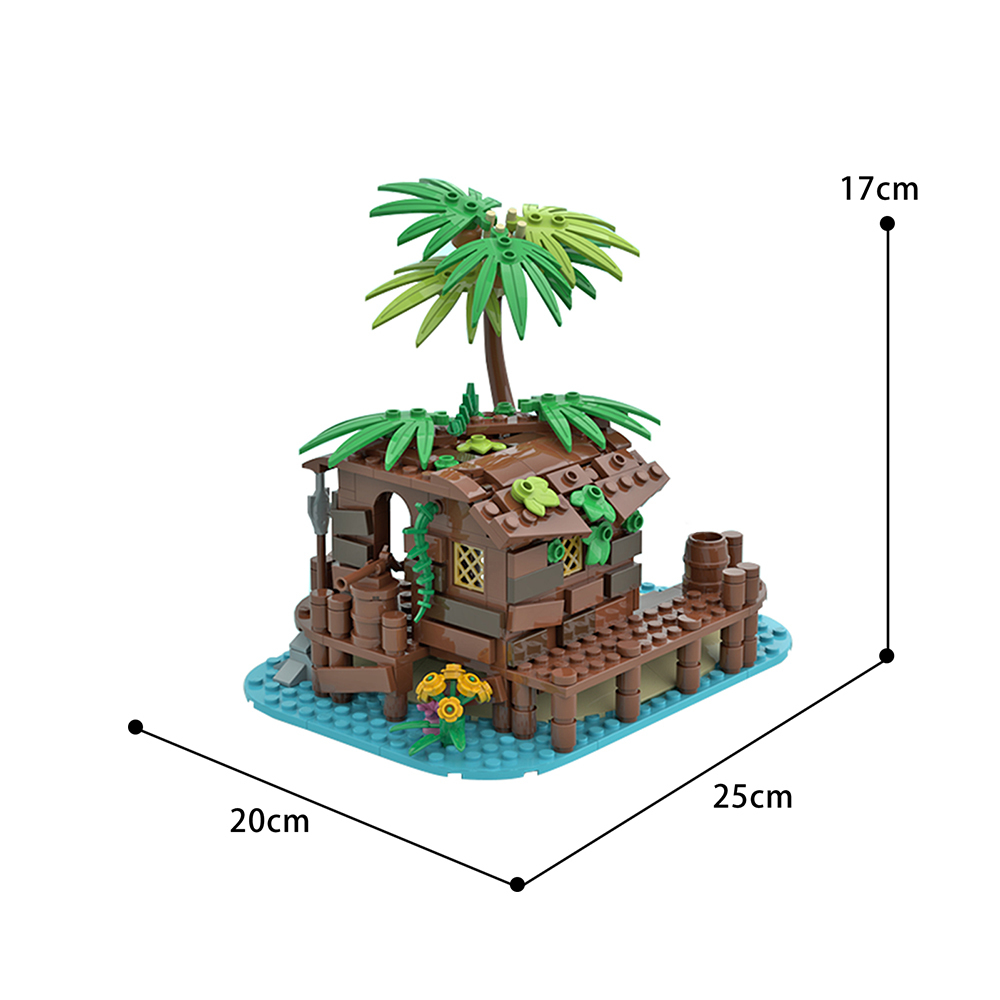 Pirate Shed Building Block kit Barracuda Bay Extension Island Brick ...