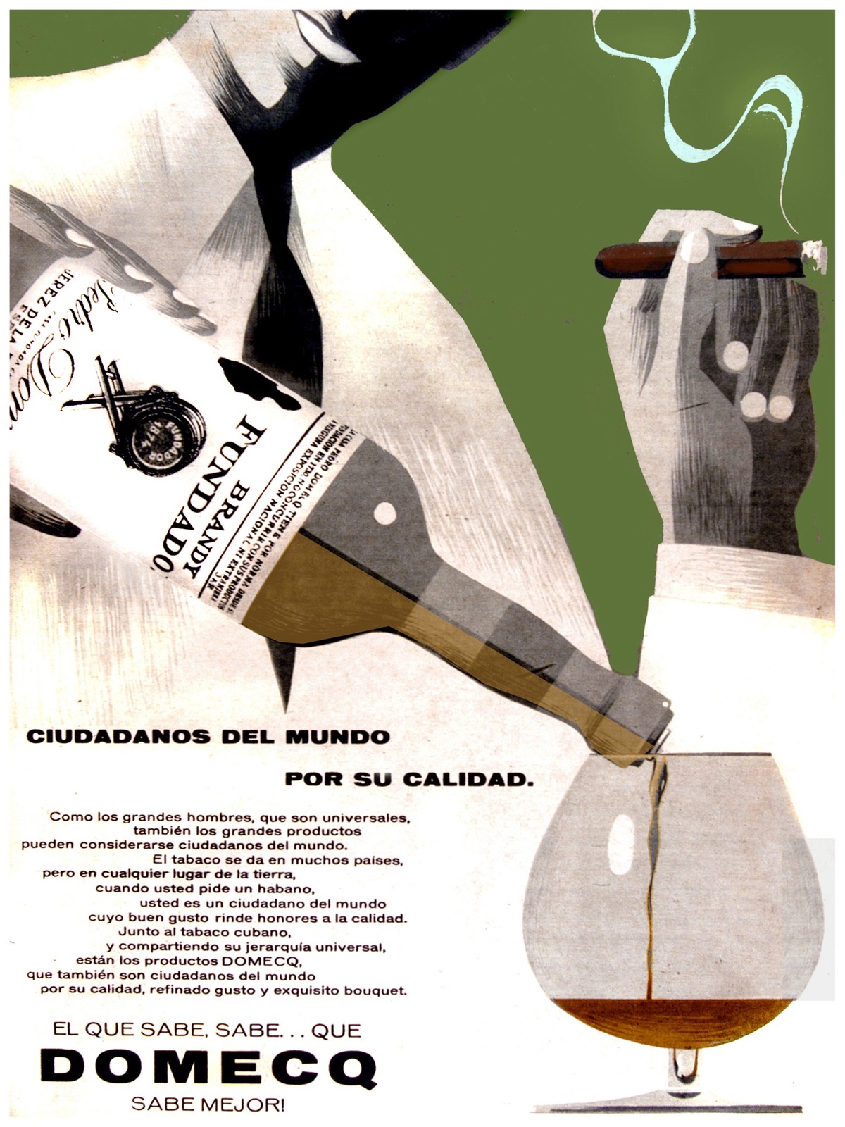 4348.Demecq.brandy.man pouring drink in goblet.POSTER.decor Home Office ...