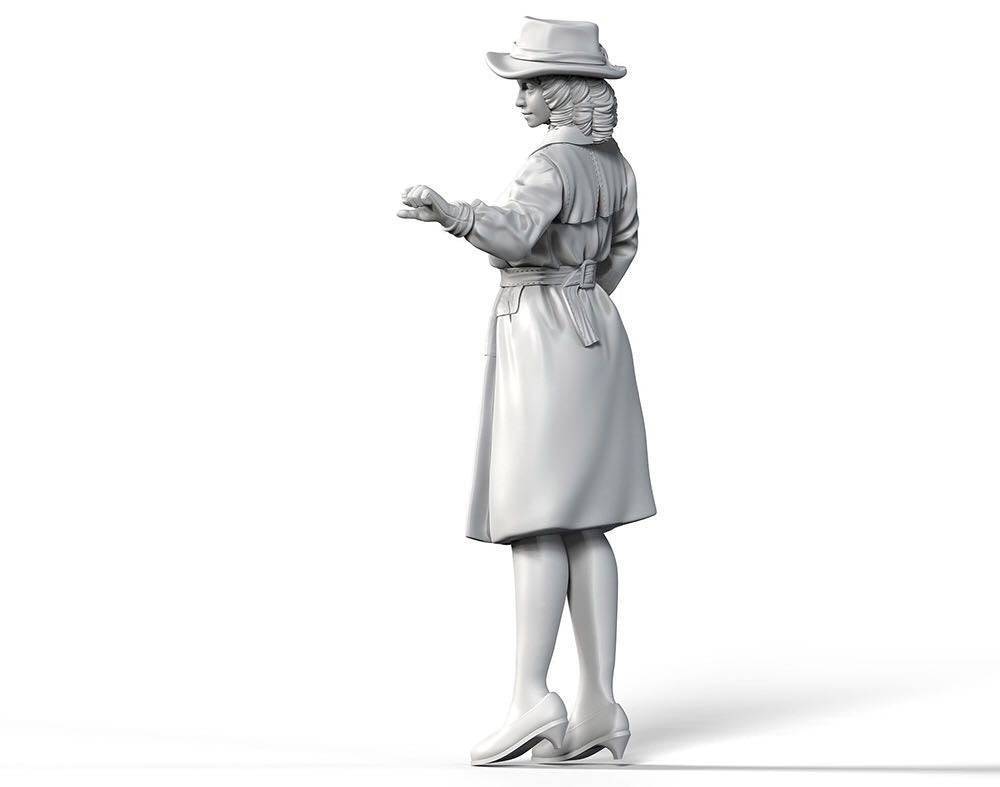 1/35 Resin Model Kit Girl Woman European Citizen WW2 Unpainted - Figures