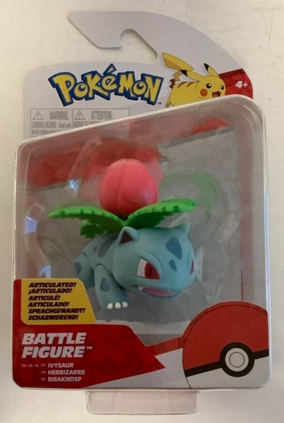 NEW Jazwares 97887 Pokemon 3-Inch IVYSAUR Articulated Battle Action ...
